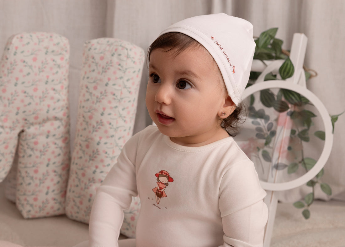 White Doll Footie and Hat- Girls – minilabelbaby